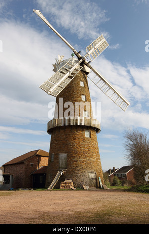 working windmill at whissendine, Rutland, 6 storey, built 1809 Stock ...