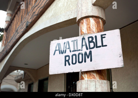 Available Room Sign outside Hotel, vacancy room waiting for guests ...
