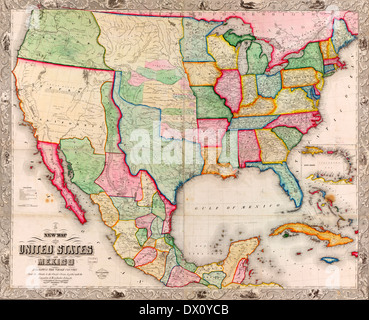 Map of the United States of Mexico, 1847 published by J Disturnall ...