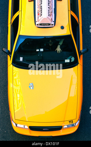 Yellow taxi cab top view banner Stock Vector Art & Illustration, Vector ...