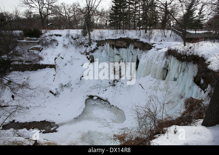 Minnehaha Falls in the winter Minnehaha Falls in the winter.; Minnehaha ...