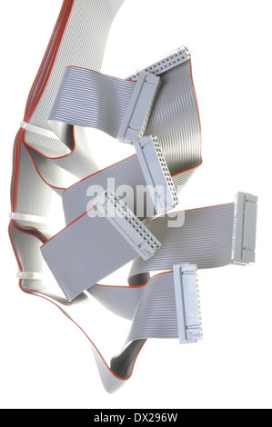 Computer bus cables with plugs isolated on white background Stock Photo ...