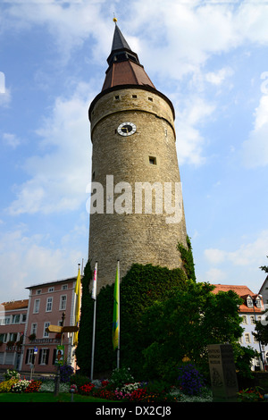 Crooked Tower, Kitzingen Stock Photo - Alamy