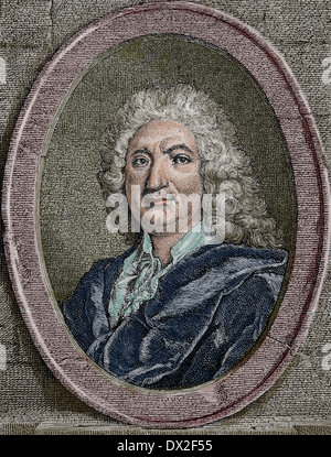 Alain-René Lesage, 1668 - 1747, a French writer, Historische Druck aus ...