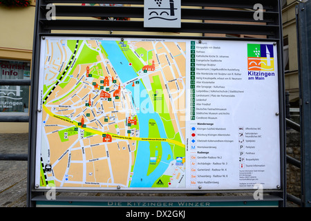Map of Main River Kitzingen Germany Bavaria Deutschland DE Bavaria ...
