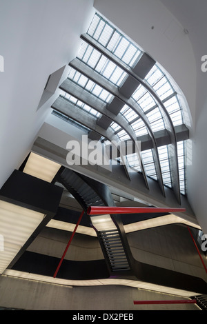 The interior of MAXXI, the National Museum of the 21st Century Arts, designed by Zaha Hadid ...