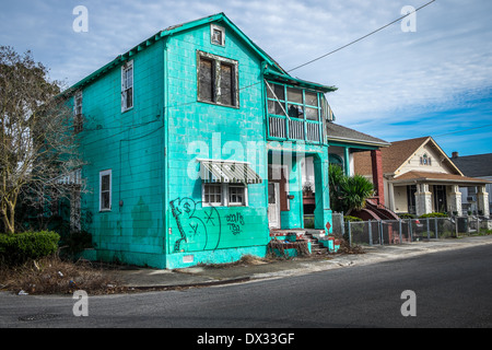 algiers new orleans houses louisiana wooden Stock Photo - Alamy