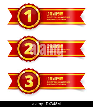 First Place Golden Award Ribbon Isolated Stock Photo - Alamy