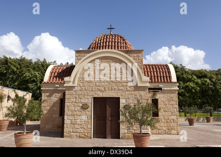 Small chapel with a tiled roof and stone walls Stock Photo - Alamy