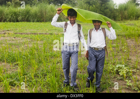 Indian Villager Student Standing Stock Photo - Alamy