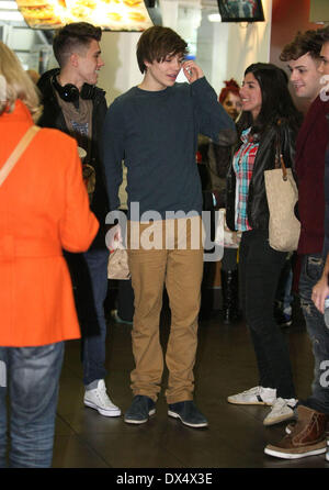 Jamie Hamblett aka JJ, George Shelley, Josh Cuthbert and Jaymi Hensley ...