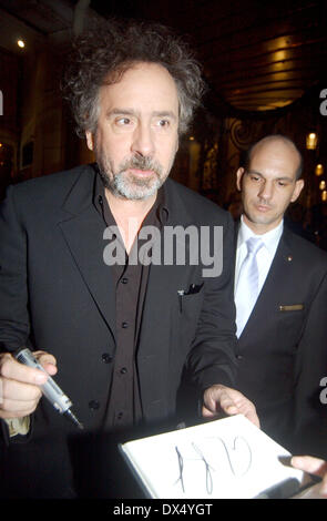 Tim Burton signs an autograph whilst out in Featuring: Tim Burton Where ...