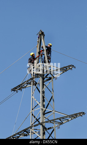 Berlin, Germany, disassembly overhead line Stock Photo - Alamy