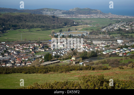 The town of Mochdre North Wales Stock Photo - Alamy
