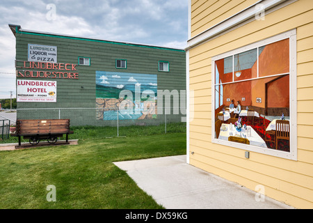 Murals at historic Windsor Hotel in hamlet i.e. unincorporated ...
