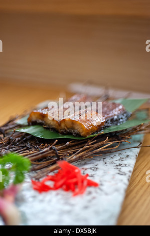 A delicious Japanese dish, sea fish sashimi Stock Photo - Alamy
