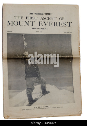 Front page of The Times newspaper and supplement, The Magazine, showing ...