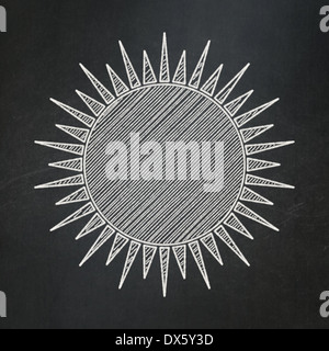 Vacation concept: Sun on chalkboard background Stock Photo - Alamy