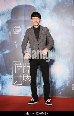 Taipei. 18th Mar, 2014. Khalil Fong at press conference of his new MV ...