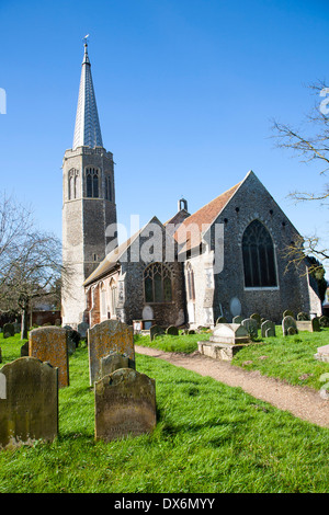 The octagonal tower of All Saints church, Wickham Market, Suffolk ...