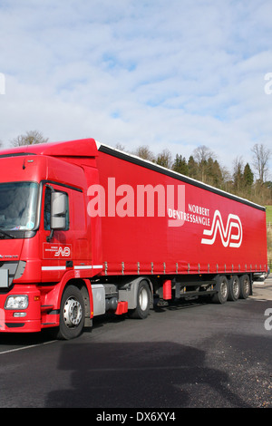 A Norbert Dentressangle articulated truck traveling along the M20 ...