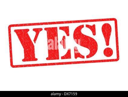 YES YOU CAN Rubber Stamp over a white background Stock Photo - Alamy