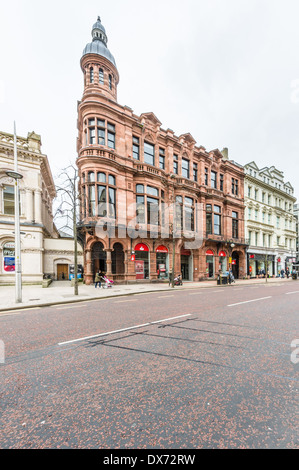 The red sandstone of the Ulster Reform Club building opened in 1885 in ...