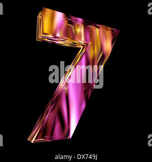 Burning fire number 7 seven, flaming burn font. Hot red fire glow ...