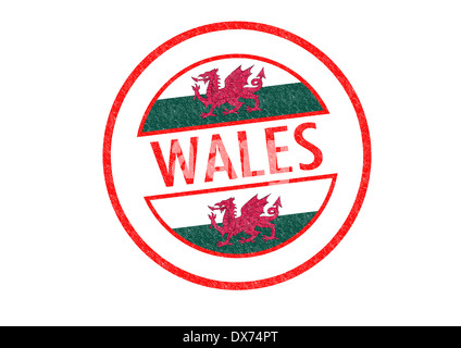 Passport-style CARDIFF (Wales) rubber stamp over a white background ...