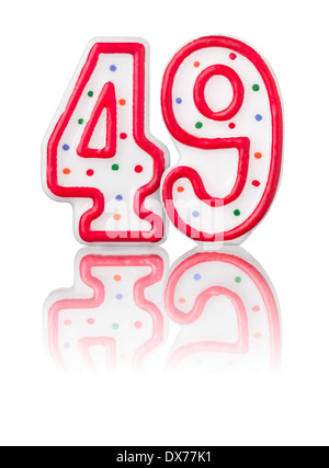 Numeral 49, forty nine, isolated on white background, 3d render Stock ...