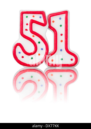 Numeral 51, fifty one, isolated on white background, 3d render Stock ...