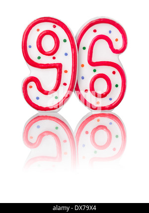 Numeral 96, ninety six, isolated on white background, 3d render Stock ...