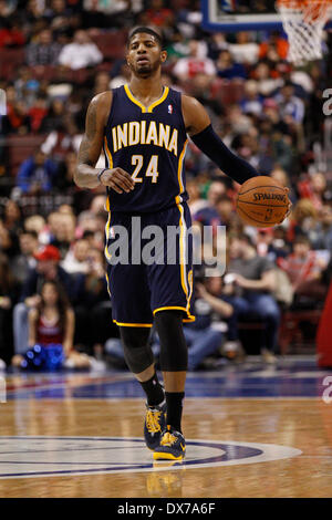 Philadelphia 76ers' Paul George in action during an NBA basketball game ...