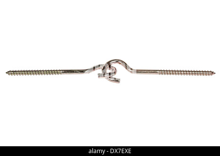 Screws with loop, isolated on white background Stock Photo - Alamy