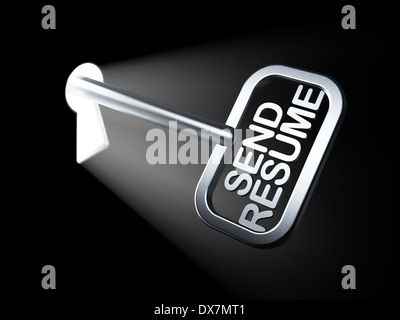 Business concept: Send Resume on wall background Stock Photo - Alamy