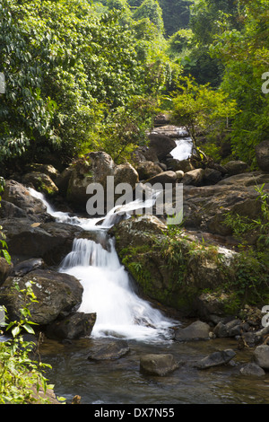 Kaeng nyui waterfall in Vang Vieng, Laos. Tropical rainforest waterfall ...
