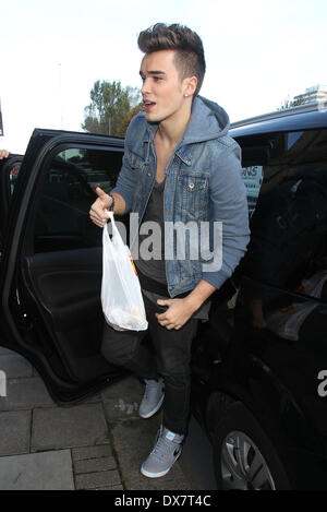 Josh Cuthbert of Union J 'X Factor' contestants arriving at the studios ...