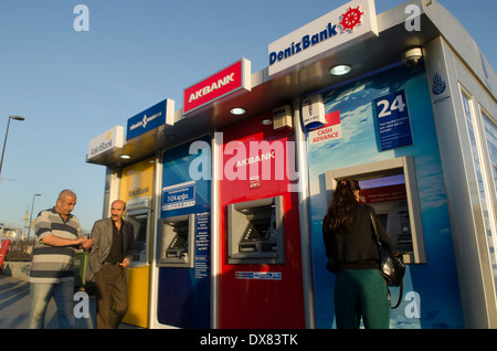 Turkish Bank ATM machines Istanbul Turkey Stock Photo - Alamy