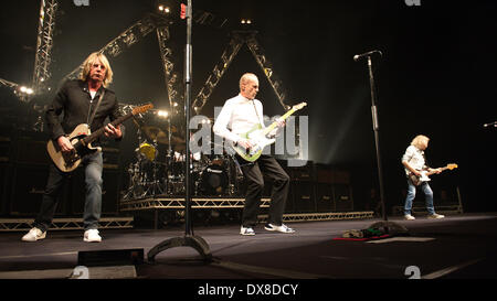 Berlin. 18th Mar, 2014. Status Quo live in concert "The Frantic Four ...