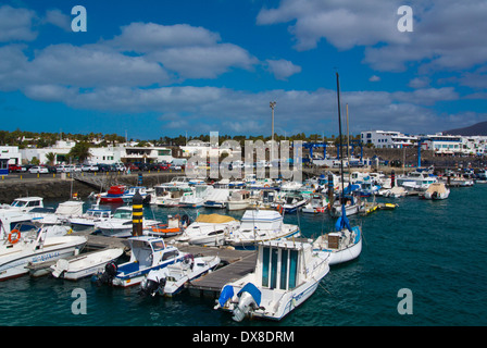 The port, Playa Blanca, Lanzarote, Canary Islands, Spain, Europe Stock ...