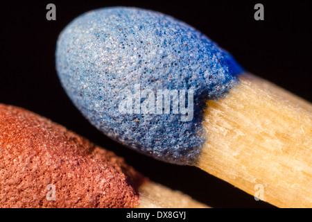 A blue tipped match Stock Photo - Alamy