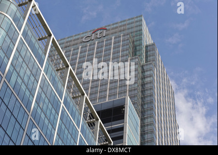 Exterior of Citibank building in Canary Wharf, London, England, United ...