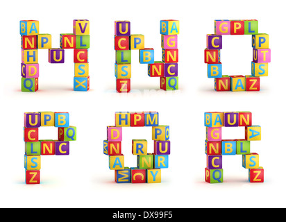Alphabet on a baby cubes letters Stock Photo - Alamy