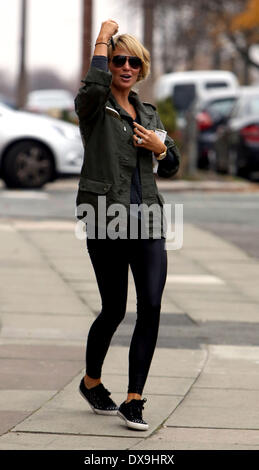 Alex Gerrard aka Alex Curran leaving the hairdressers in her husband's ...