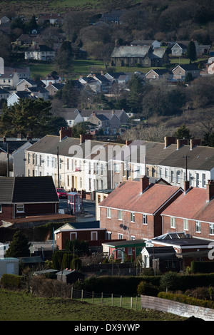 Houses and homes in Pontiets village, Carmarthenshire, Wales UK Stock ...