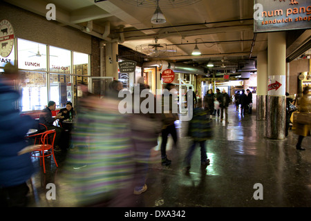 Chelsea Market is an enclosed urban food court, shopping mall Stock ...