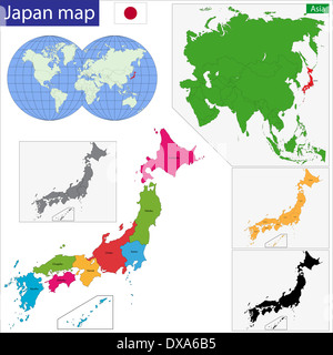 honshu vector map Stock Vector Art & Illustration, Vector Image ...