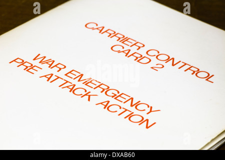Communications station in a 1980s cold war nuclear bunker Stock Photo ...