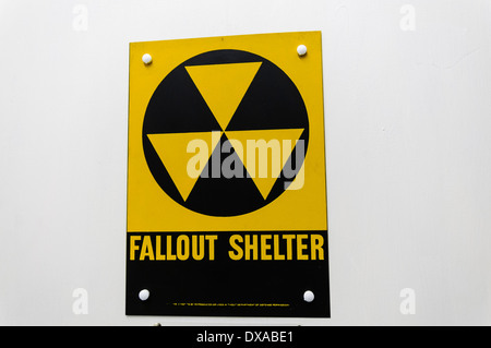 Nuclear Fallout Shelter Sign Stock Photo - Alamy