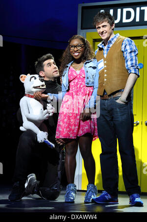 Simon Lipkin, Cynthia Erivo and Alan Morrissey performing during a ...